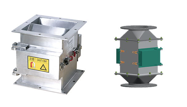 Chute Magnet Removing Iron Particles from Beans - JINHONG